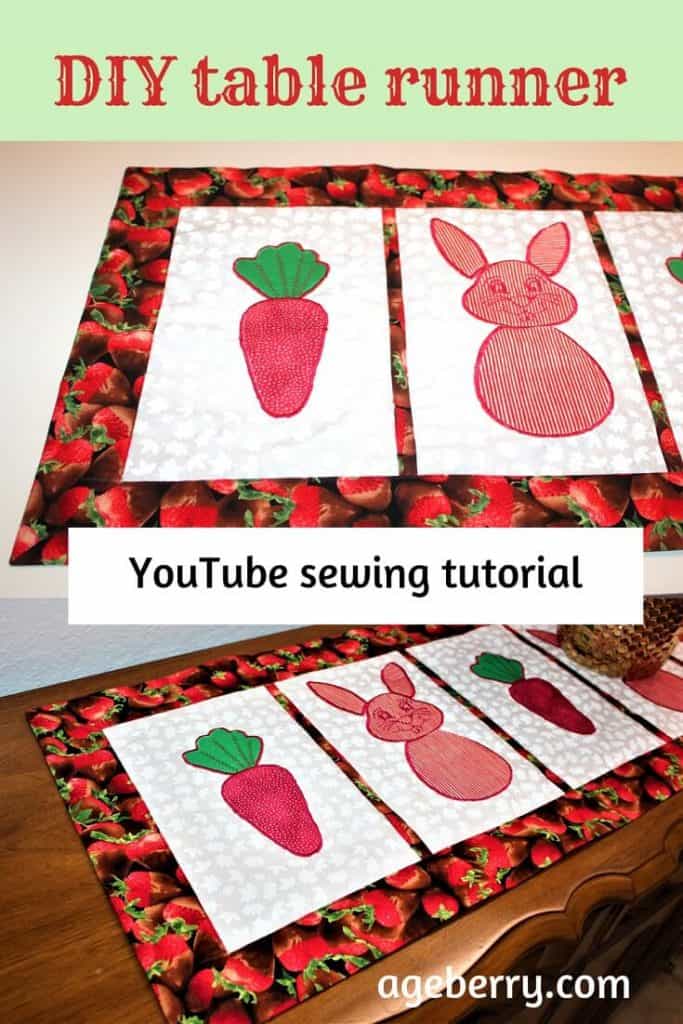How to make a table runner with a border / step-by-step sewing tutorial ...