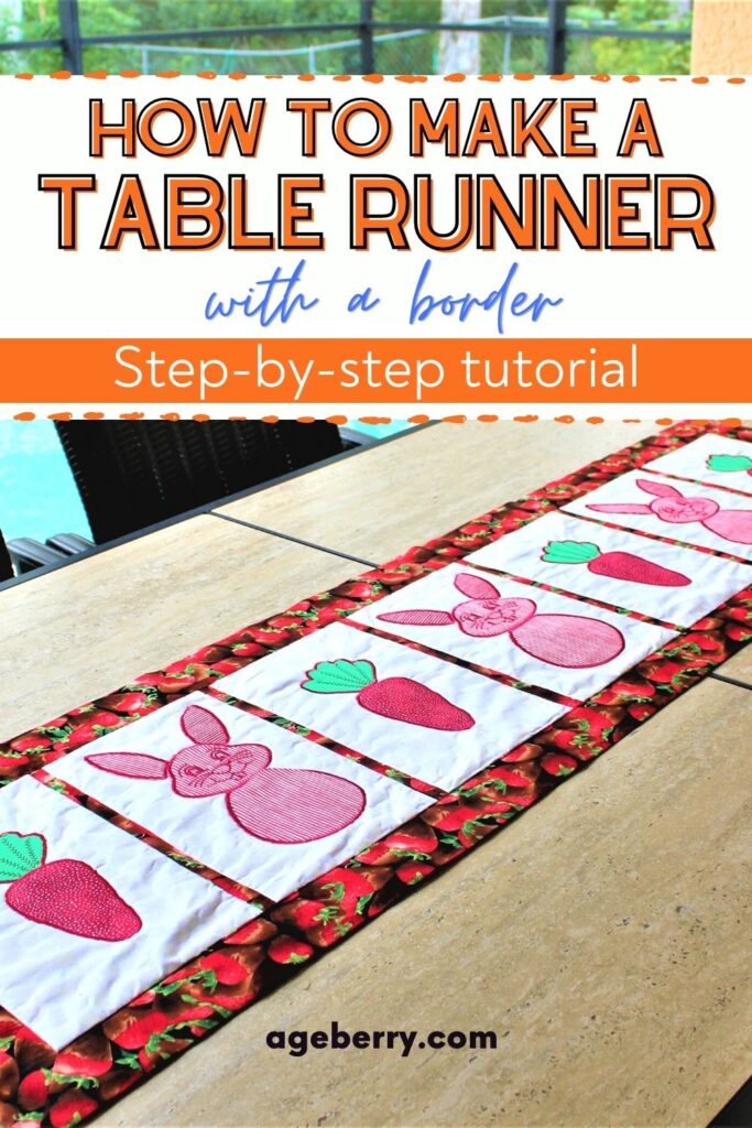 How to make a table runner with a border / step-by-step sewing tutorial