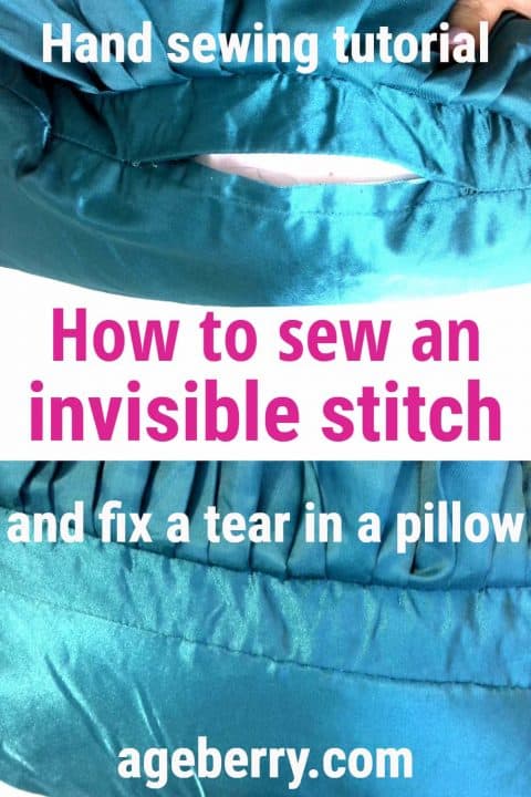 Invisible stitch: how to use it for fixing a tear and sewing invisible “blind” hems