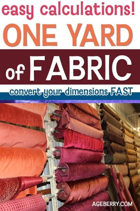 How big is a yard of fabric plus yardage conversion chart
