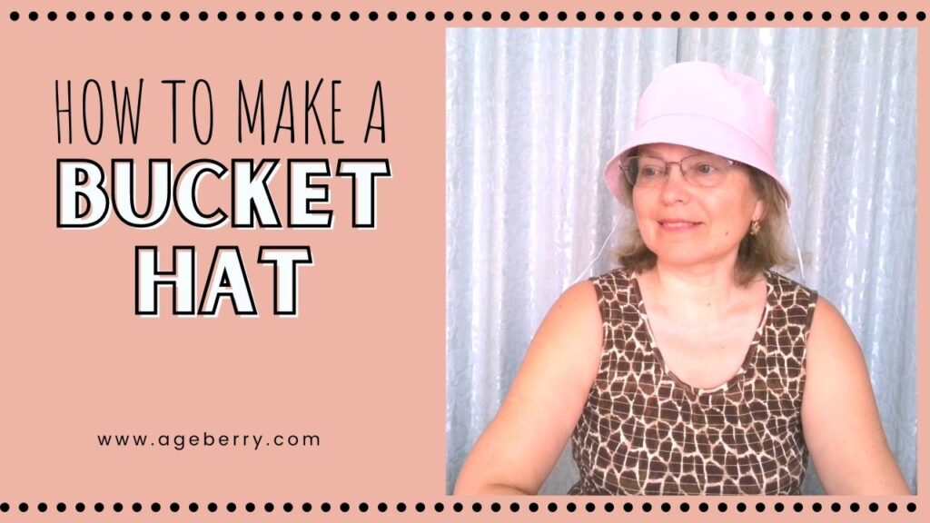 How to make a bucket hat DIY with a clear face shield {free PDF pattern}