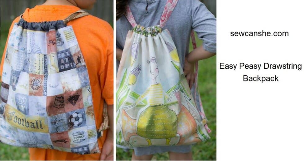 19 DIY Drawstring Backpack Patterns You Can Make