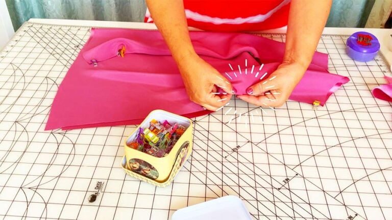 How to cut fabric on the bias