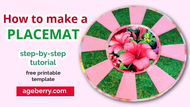 How To Make A Round Quilted Placemat | Free Printable Template