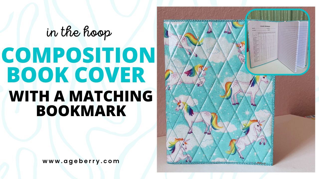 Composition Book Cover: In The Hoop Embroidery (Free Design)