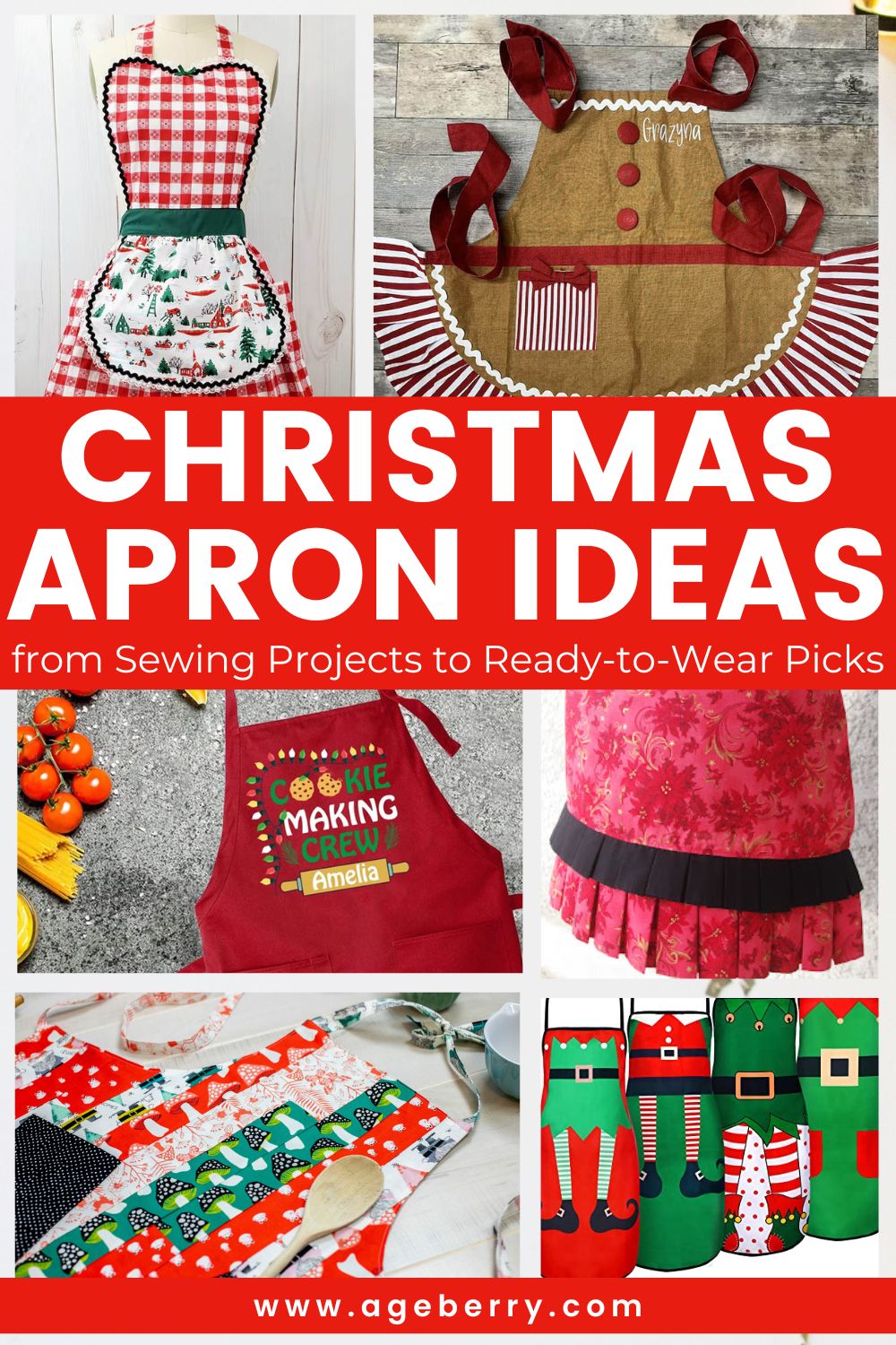Christmas Apron Ideas - from Sewing Projects to Ready-to-Wear Picks
