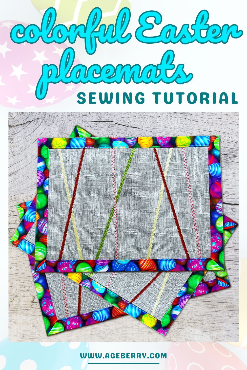 Easy Self-Binding Placemats for Easter – A Fun & Quick Sewing Project