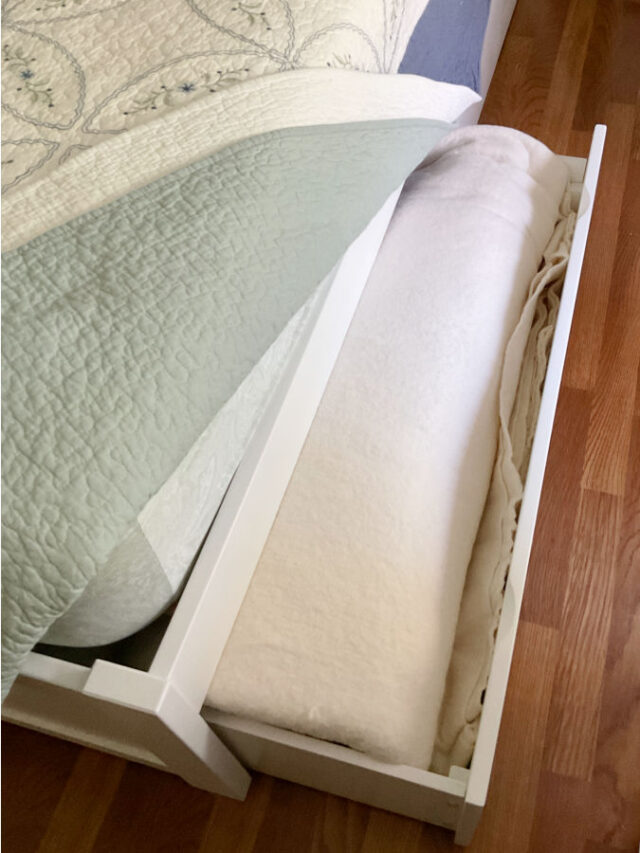 Sewing Room Organization Ideas for Storing Batting, Interfacing, and Stabilizers