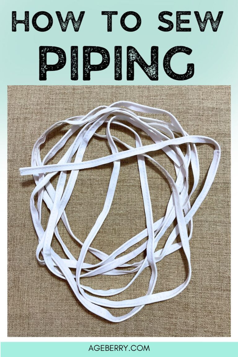 Step-by-step sewing tutorial on how to sew piping with tips, techniques ...