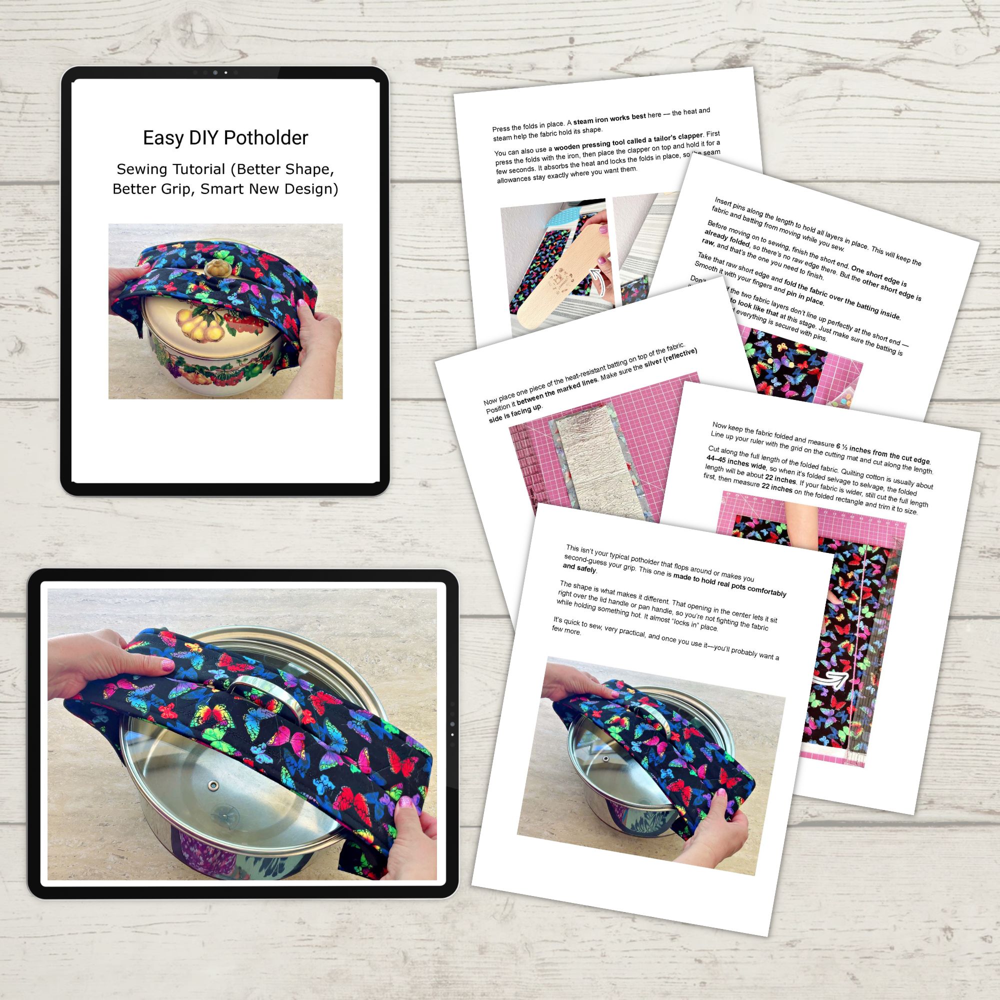 Easy DIY Potholder: New Design - Ageberry: helping you succeed in sewing